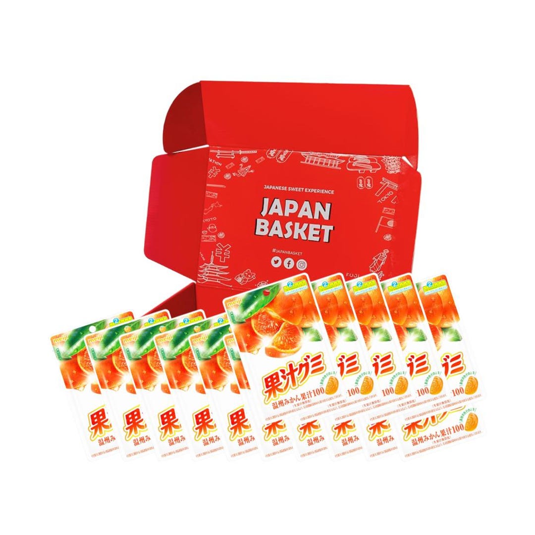 Japanese Meiji Fruit Juice Gummy Unshu Mandarin Orange | 15 Pieces ...