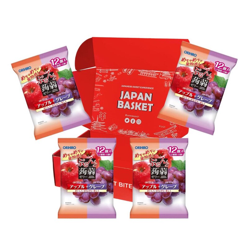 Traditional Japanese Orihiro Purunto Konnyaku Jelly - 4 Pieces ...
