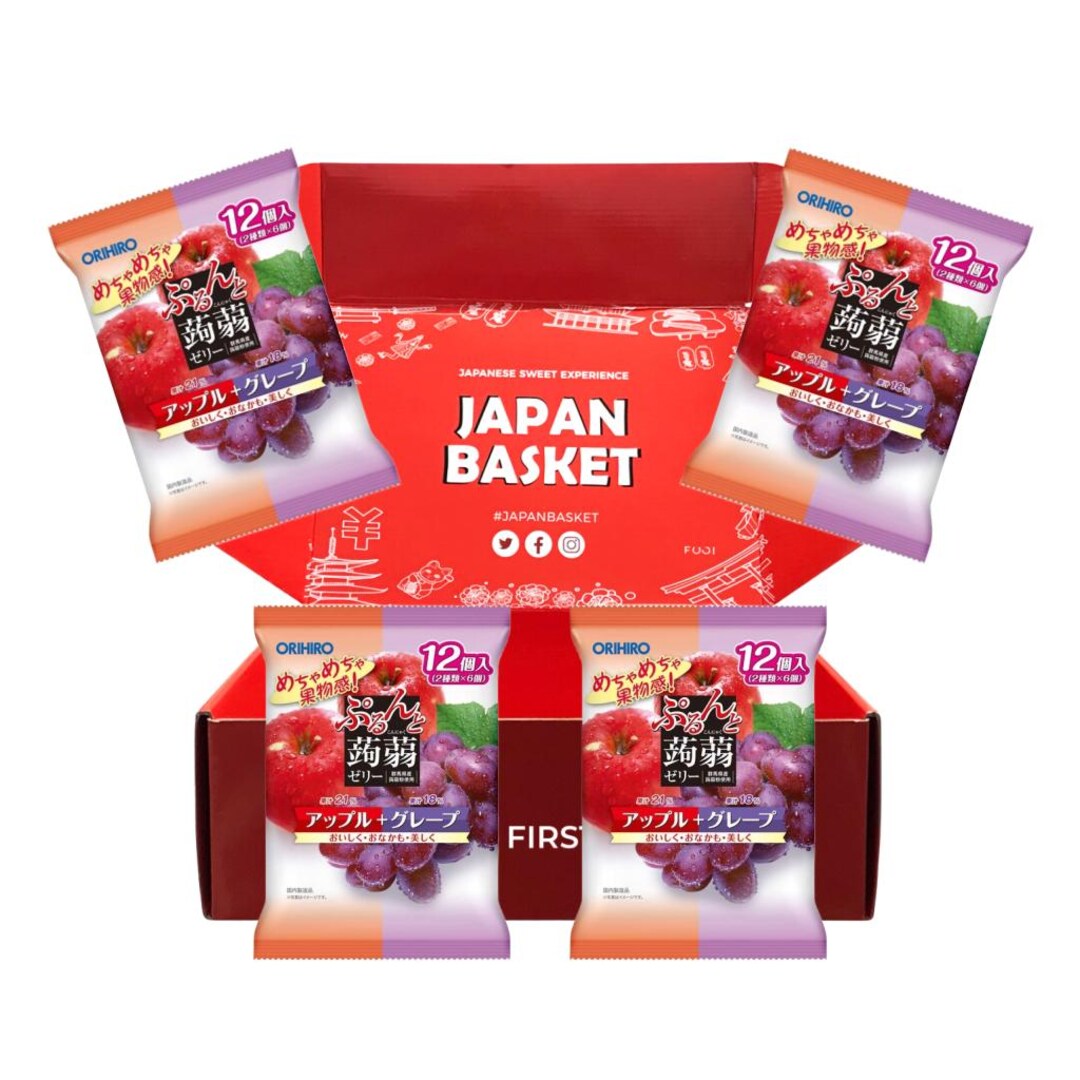 Traditional Japanese Orihiro Purunto Konnyaku Jelly - 4 Pieces ...