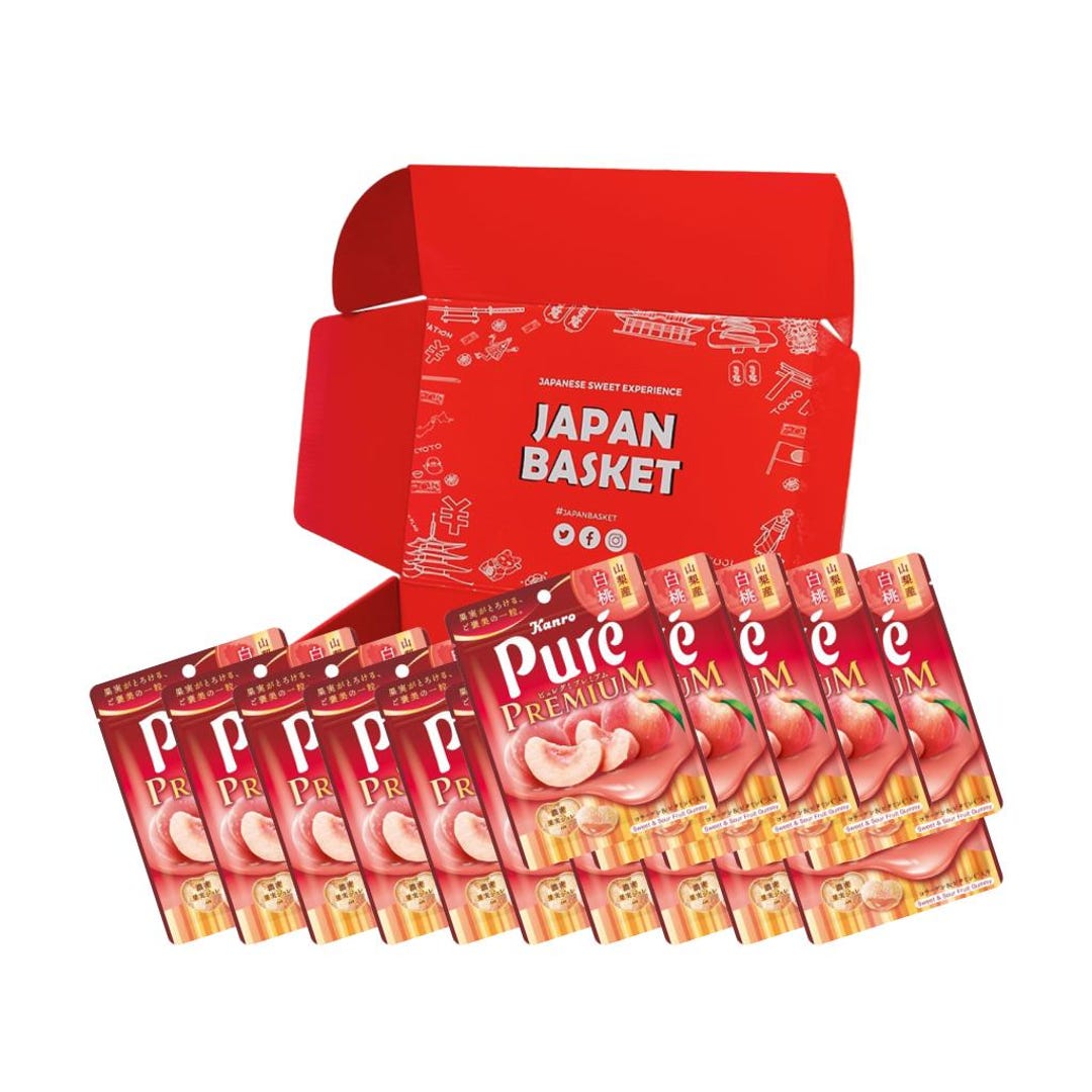 Japanese White Peach Gummies: Kanro Pure Gumi Japanbasket Box - Etsy