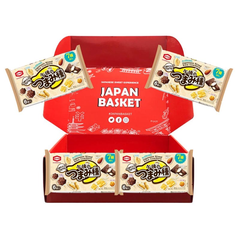 Japanese Kameda Seika Afternoon Knob Seeds - 4 Pieces Japanbasket Box ...
