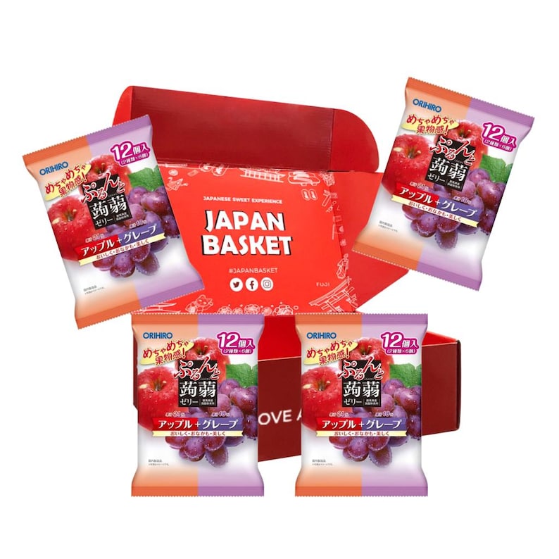 Traditional Japanese Orihiro Purunto Konnyaku Jelly - 4 Pieces ...