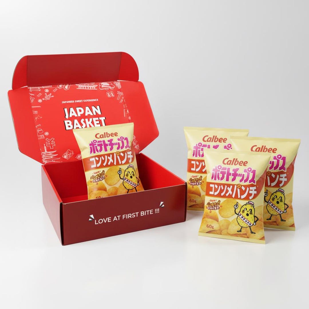 Calbee Japanese Potato Chips Consommé Punch Savory Snack From Japan - Etsy