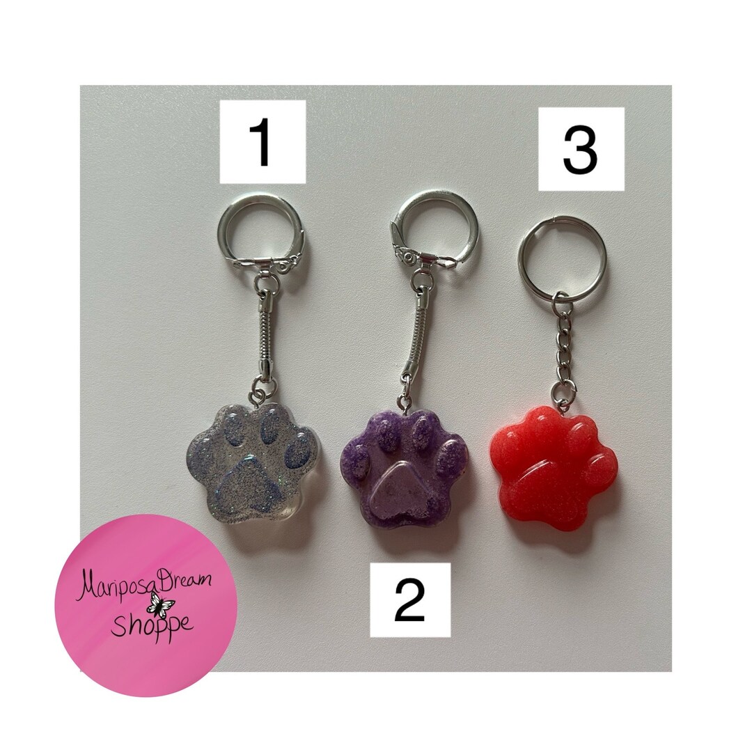 Paw Keychain - Etsy
