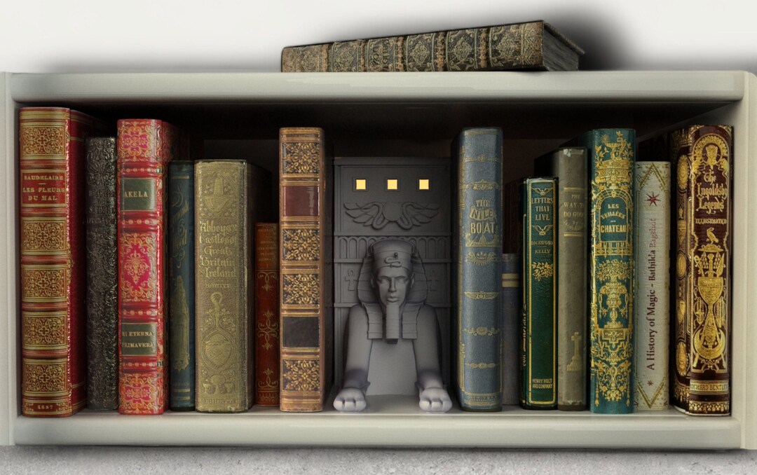 Egyptian Sphinx Book Nook - Mythology-inspired Book Shelf Decor - Book ...