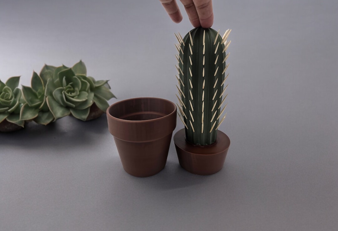 Cactus Toothpick Dispenser - 3D Printed Novelty Kitchen Decor - Etsy