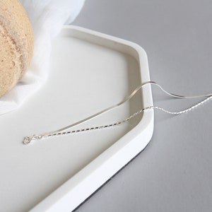 Double Chain 925 Sterling Silver Bracelet - Etsy