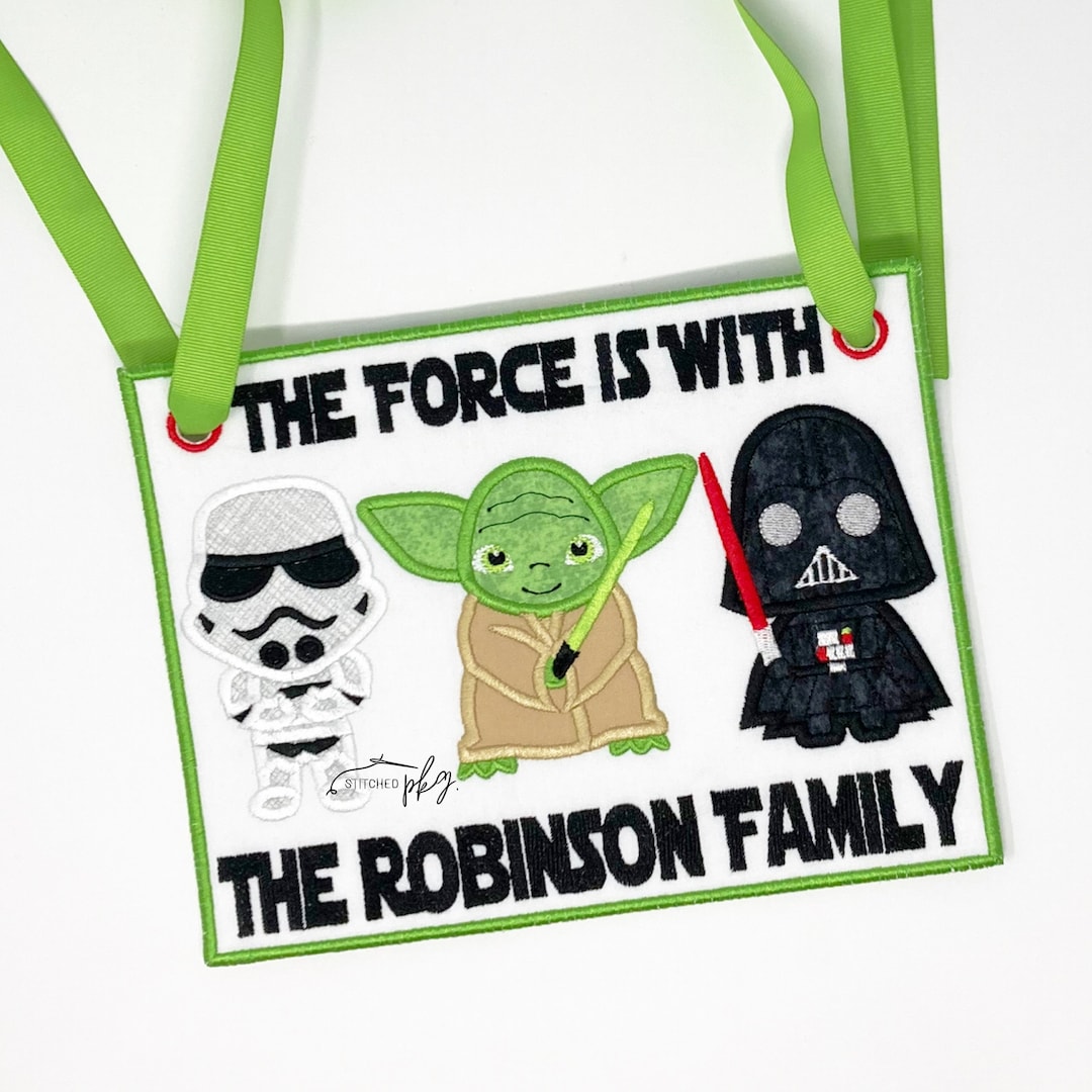 Space Wars Stroller Spotter Tag - Character Applique - Family Vacation ...
