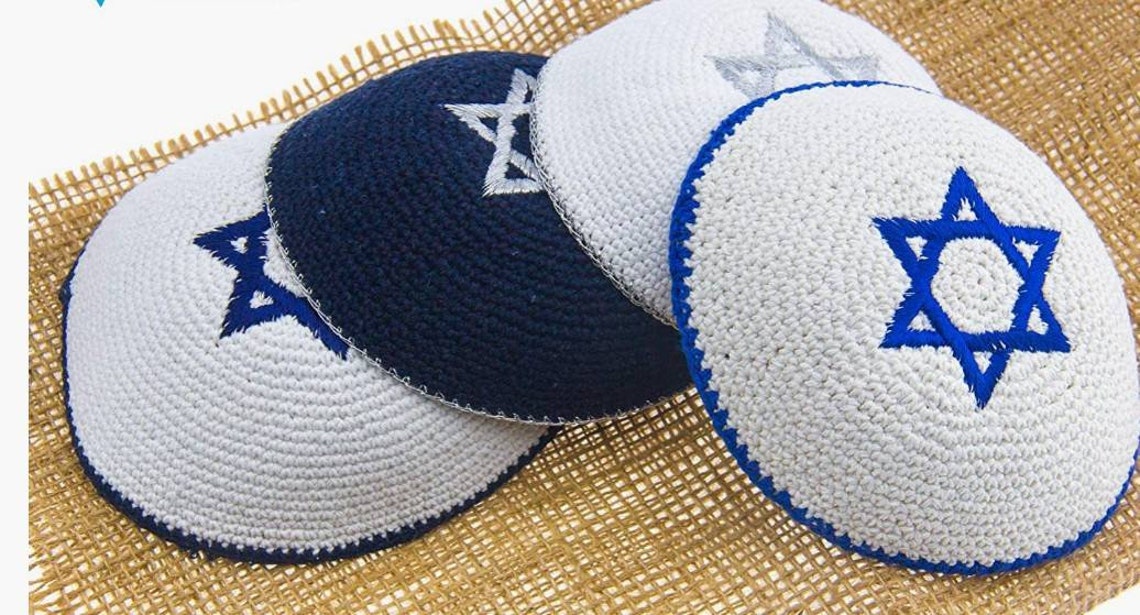Kipot Pack 4 pieces Hq 6.7 in mix of handmade colors Kippah | Etsy