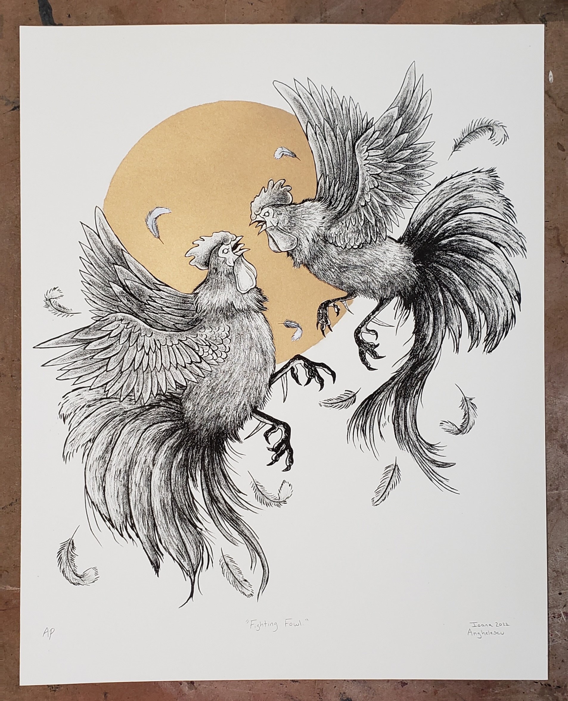 Japanese Fighting Rooster Tattoo