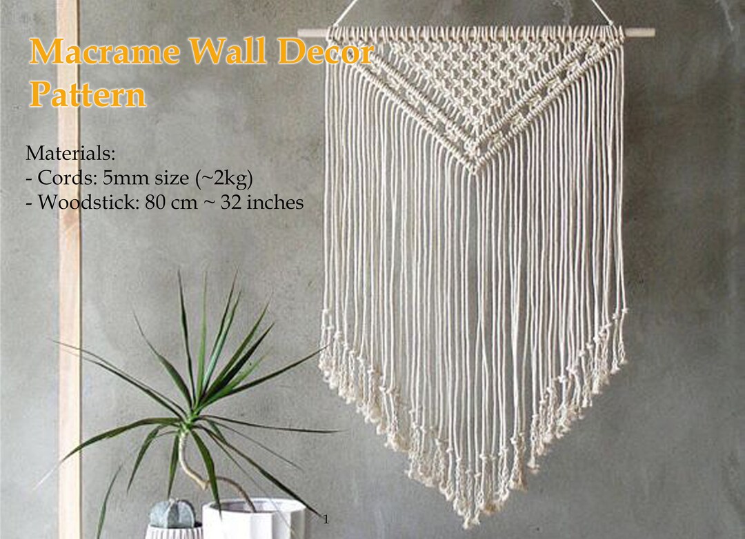 Large Macrame Wall Hanging PDF Tutorial, Pdf Patterns - Etsy