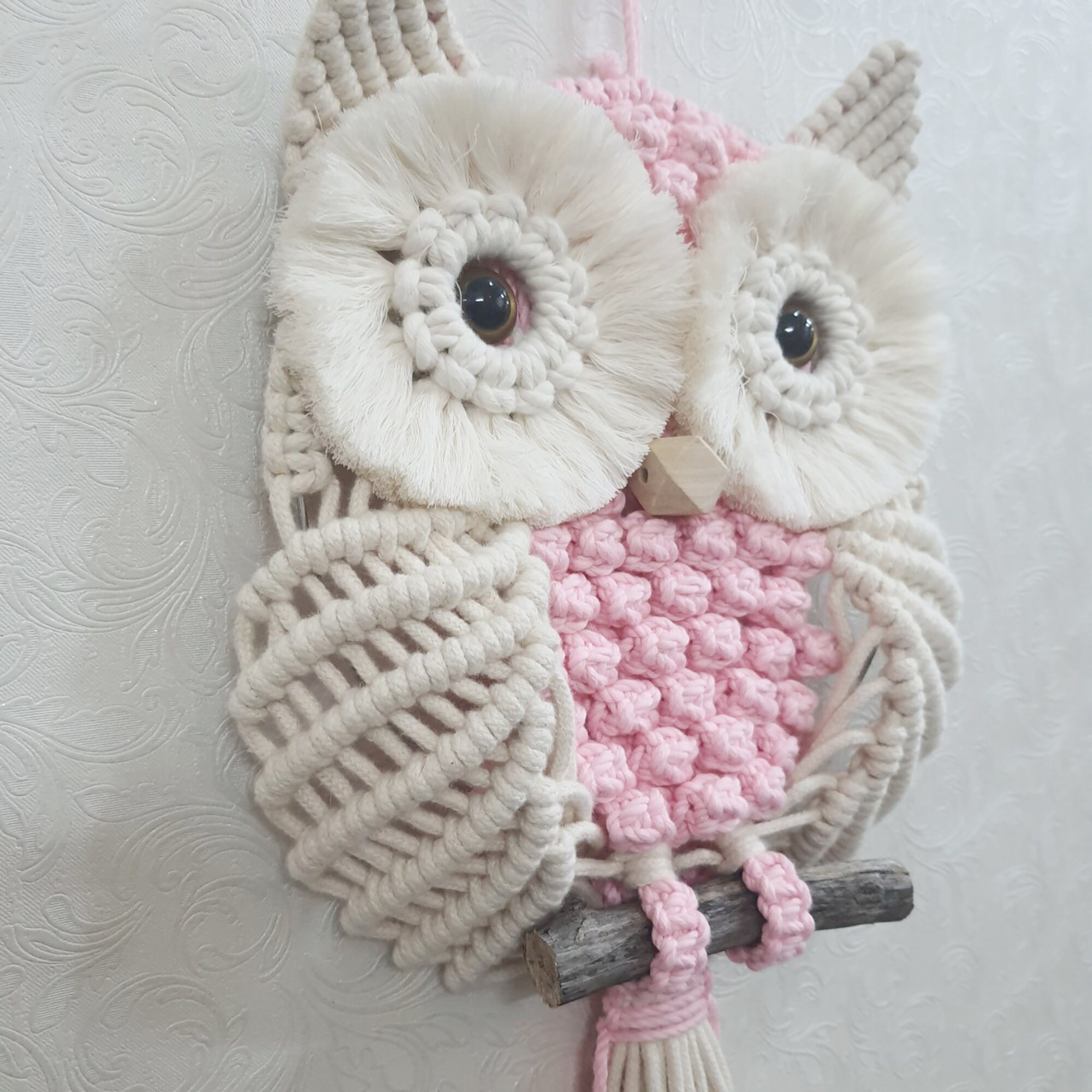 Rosa Macrame Owl Wall Art, Owl Lover Gifts Ideas - Etsy