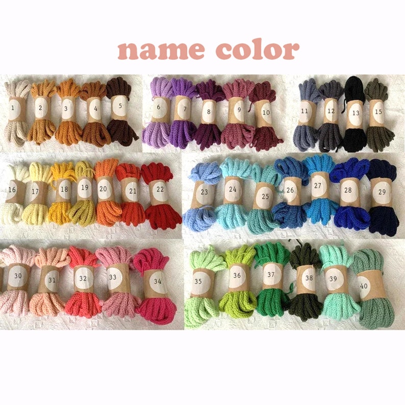 40 Colors - Yarn Flower Stem, Knitted Wire Flower for Shelf or Wall ...