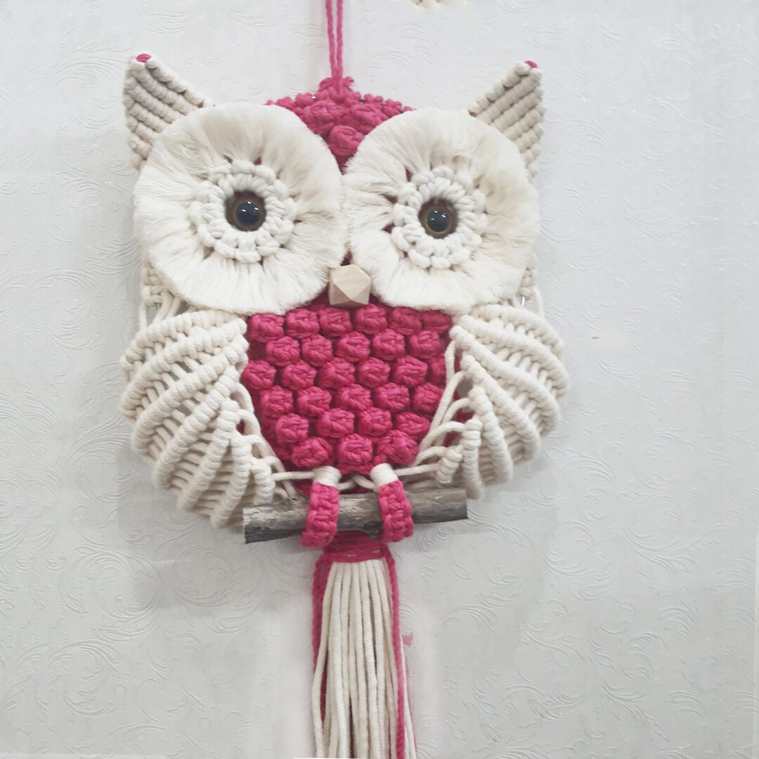 Rosa Macrame Owl Wall Art, Owl Lover Gifts Ideas - Etsy