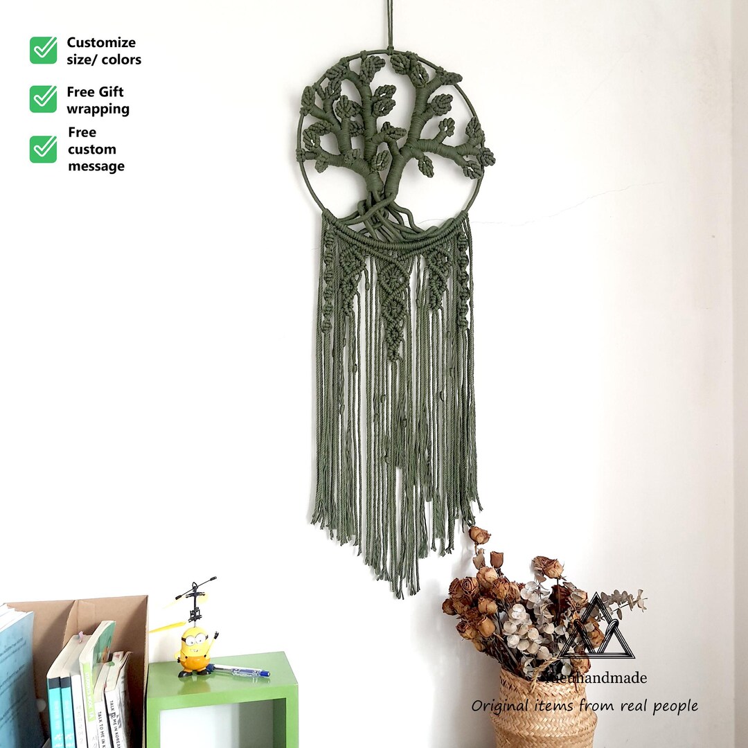 Tree of Life Macrame Art, Tree of Life Tapestry, Handmade Wall Decor ...