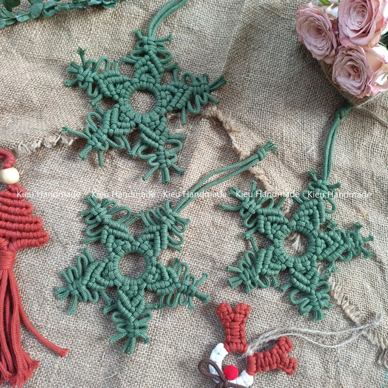 Macrame Snowflake - Etsy