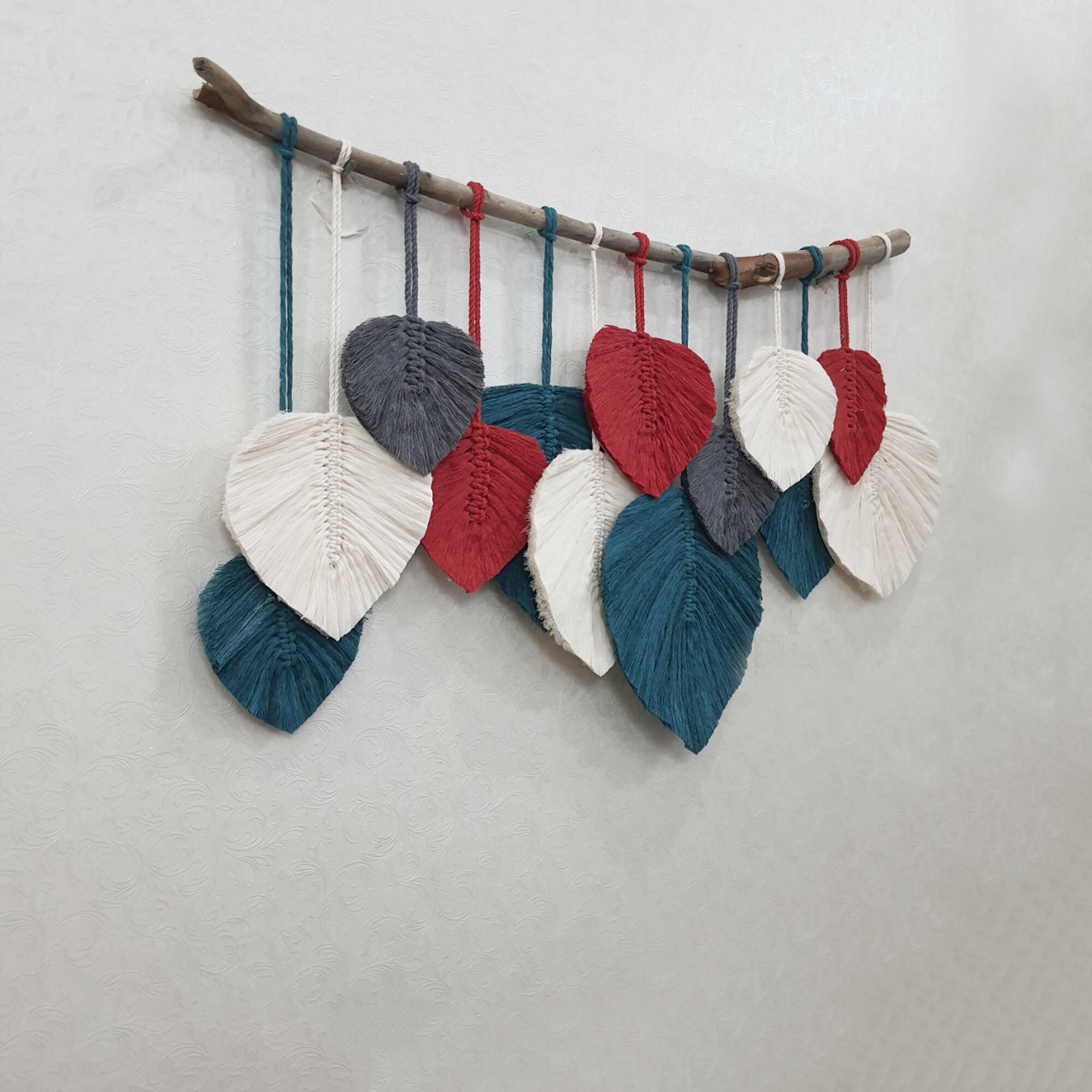 Diy Macrame KIT/ Macrame Leaves Kits for Wall Art With Paper Guide for ...
