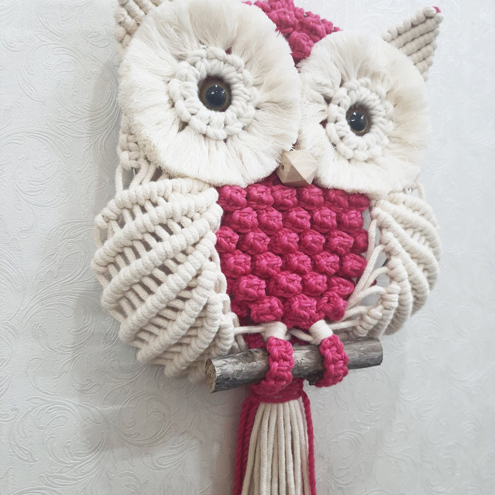 Rosa Macrame Owl Wall Art, Owl Lover Gifts Ideas - Etsy