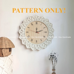 Macrame Patterns, Macrame Wall Clock Pattern With PDF and Video ...