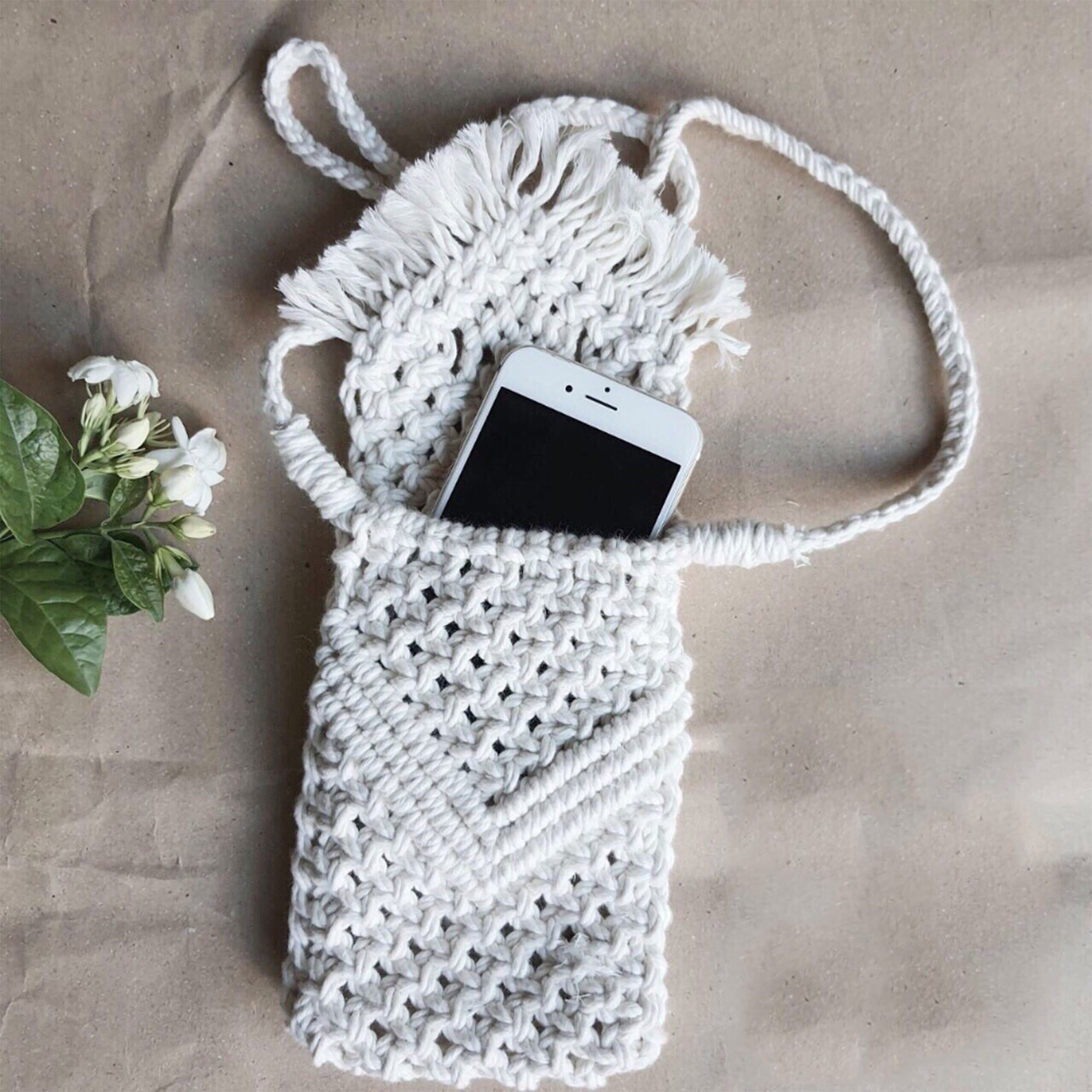 Cotton Boho Bag Pattern, Macrame Phone Bag Tutorial, PDF Instruction - Etsy