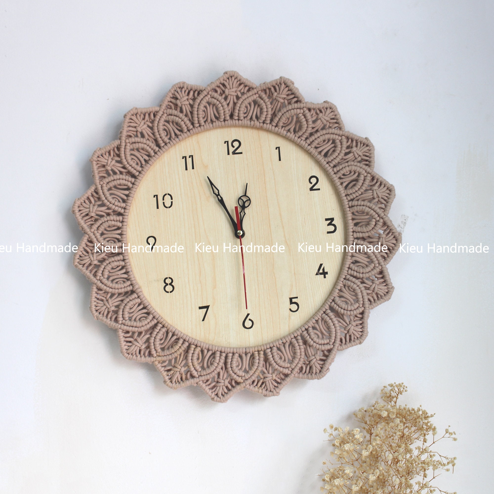 Macrame Patterns, Macrame Wall Clock Pattern With PDF and Video ...