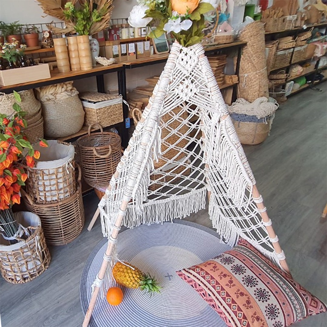 Teepee Macrame Pattern With Macrame Pdf Tutorial and Video - Etsy