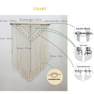 Large Macrame Wall Hanging PDF Tutorial, Pdf Patterns - Etsy
