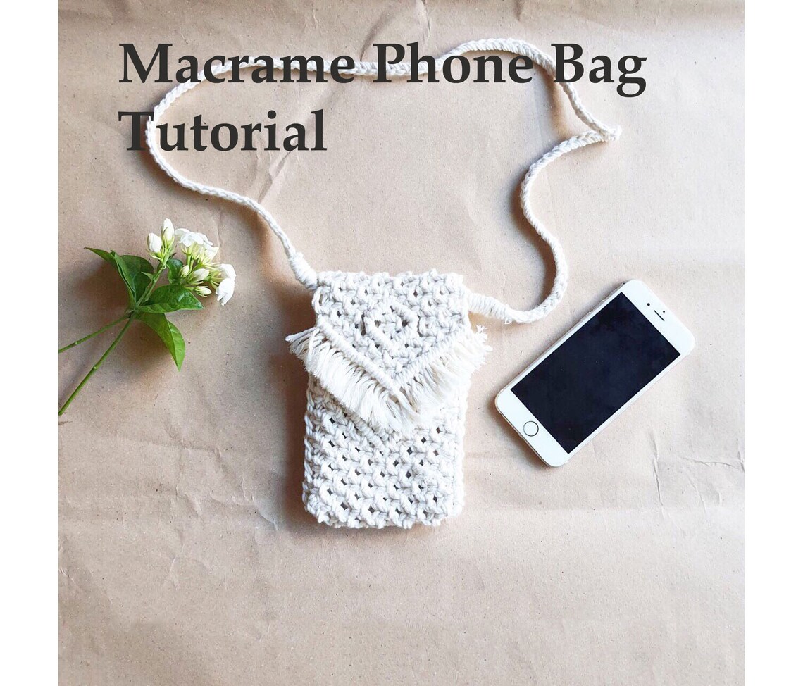 Cotton Boho Bag Pattern, Macrame Phone Bag Tutorial, PDF Instruction - Etsy