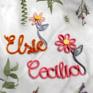 Custom Rope Name Sign, Knitted Wire Name, Name Signs for Nursery Girl ...
