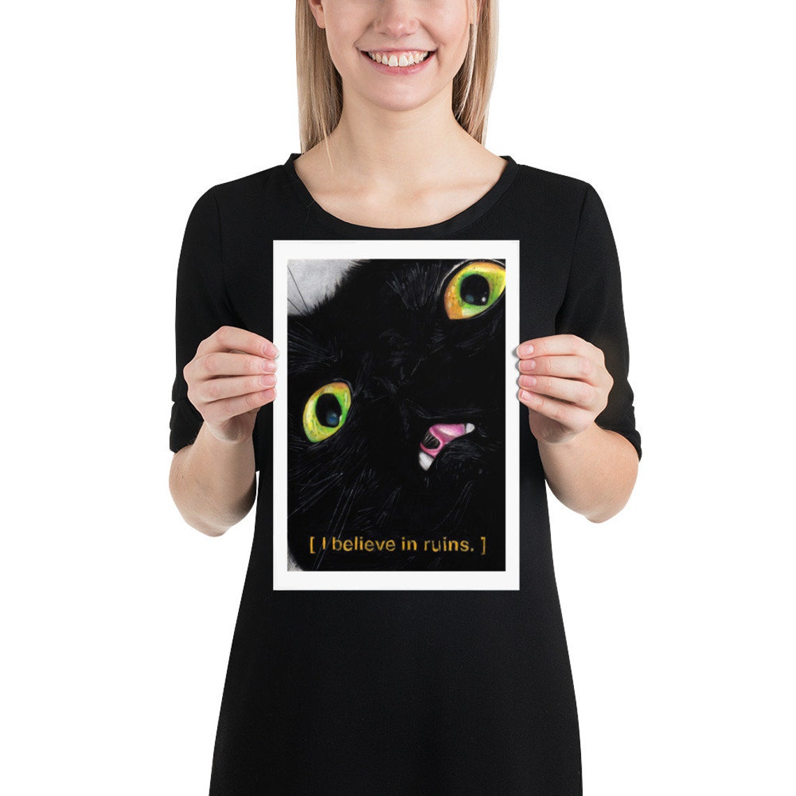 Art Print by Carp Matthew Cat 8 ruins Kitty Outsider - Etsy