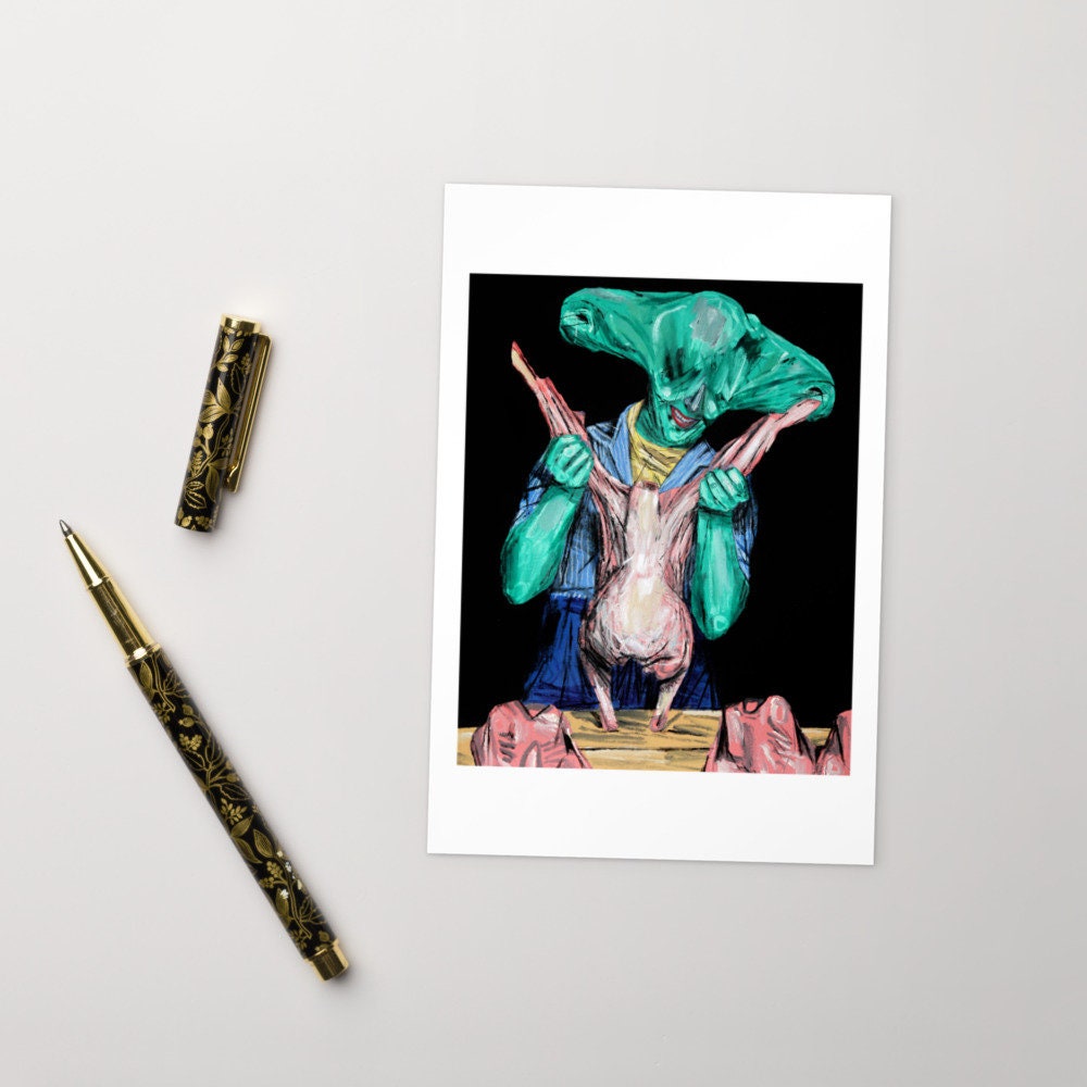 Paper Stationery occult faith cult horror outsider art dark night hell ...