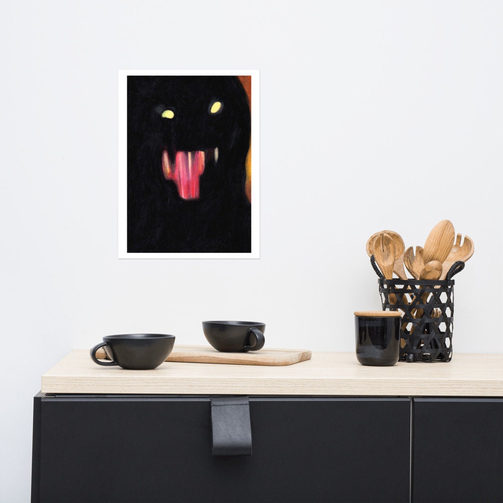 Art Print by Carp Matthew Cat 5 Kitty Angry Outsider Art Brut Nature ...