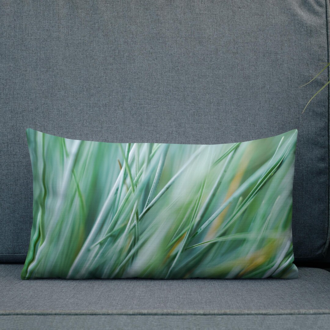 Wild Grass Cushion With Long Grass Pillow. Grass Print Cushion. Long ...