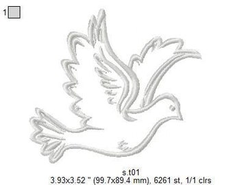 Dove Embroidery Design | Etsy