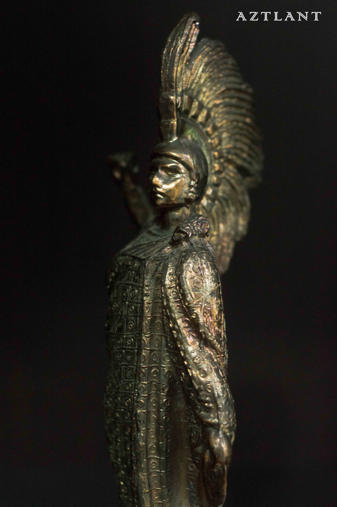 Cuauhtemoc Sculpture Tlatoani Tenochtitlan Aztec Warrior - Etsy