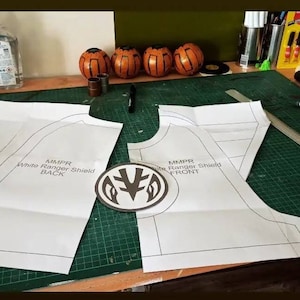 MMPR White Ranger Shield Foam Pattern Template PDF - Etsy