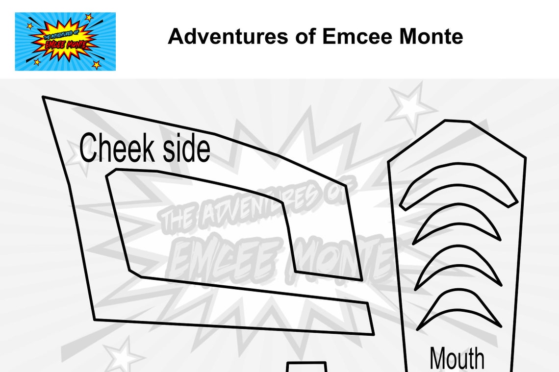 Sub Zero Menpo mask Mortal Kombat Pattern Template - Etsy