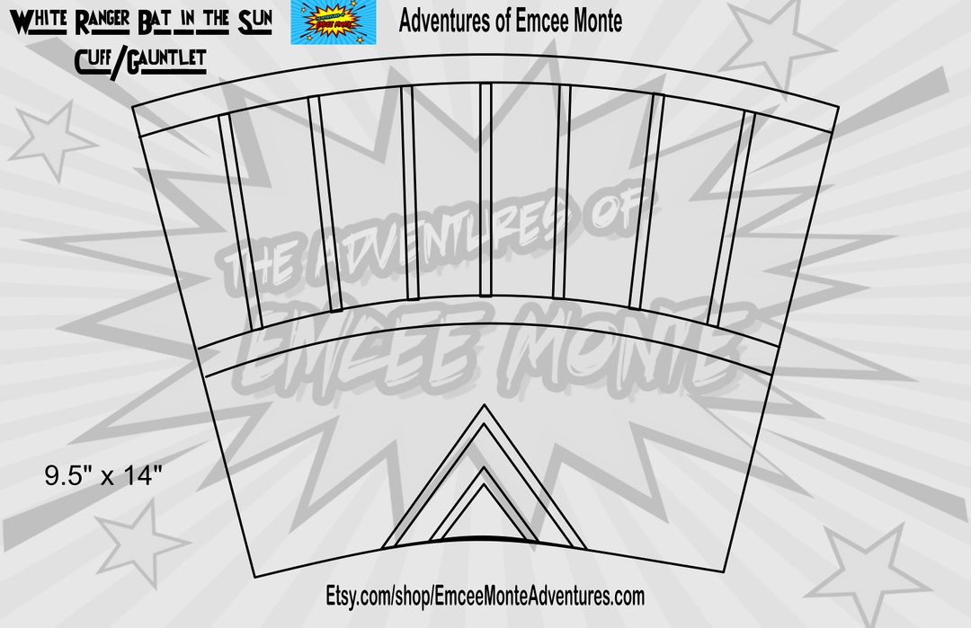 Mighty Morphin Power Rangers White Ranger Bat in the Sun Cuffs & Boot ...