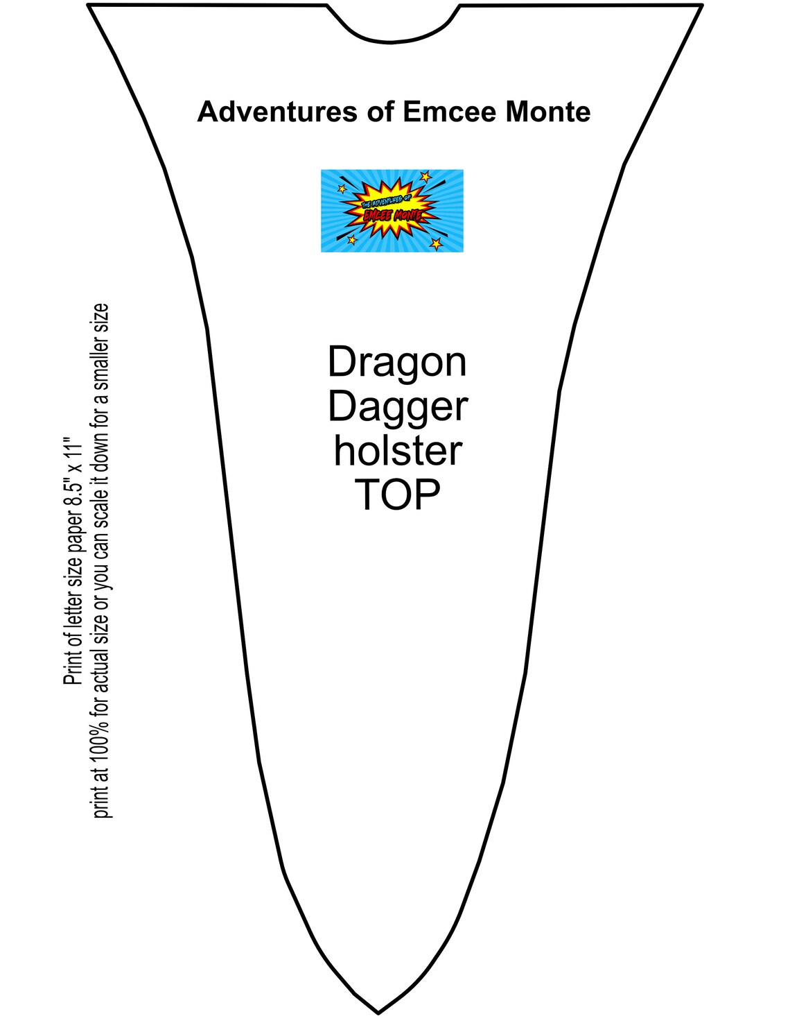 Green Ranger Dragon Dagger Holster Pattern Template PDF - Etsy