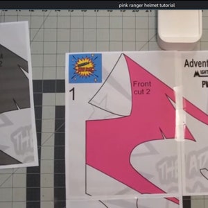 MMPR Pink Ranger Helmet Foam Pattern Template PDF - Etsy