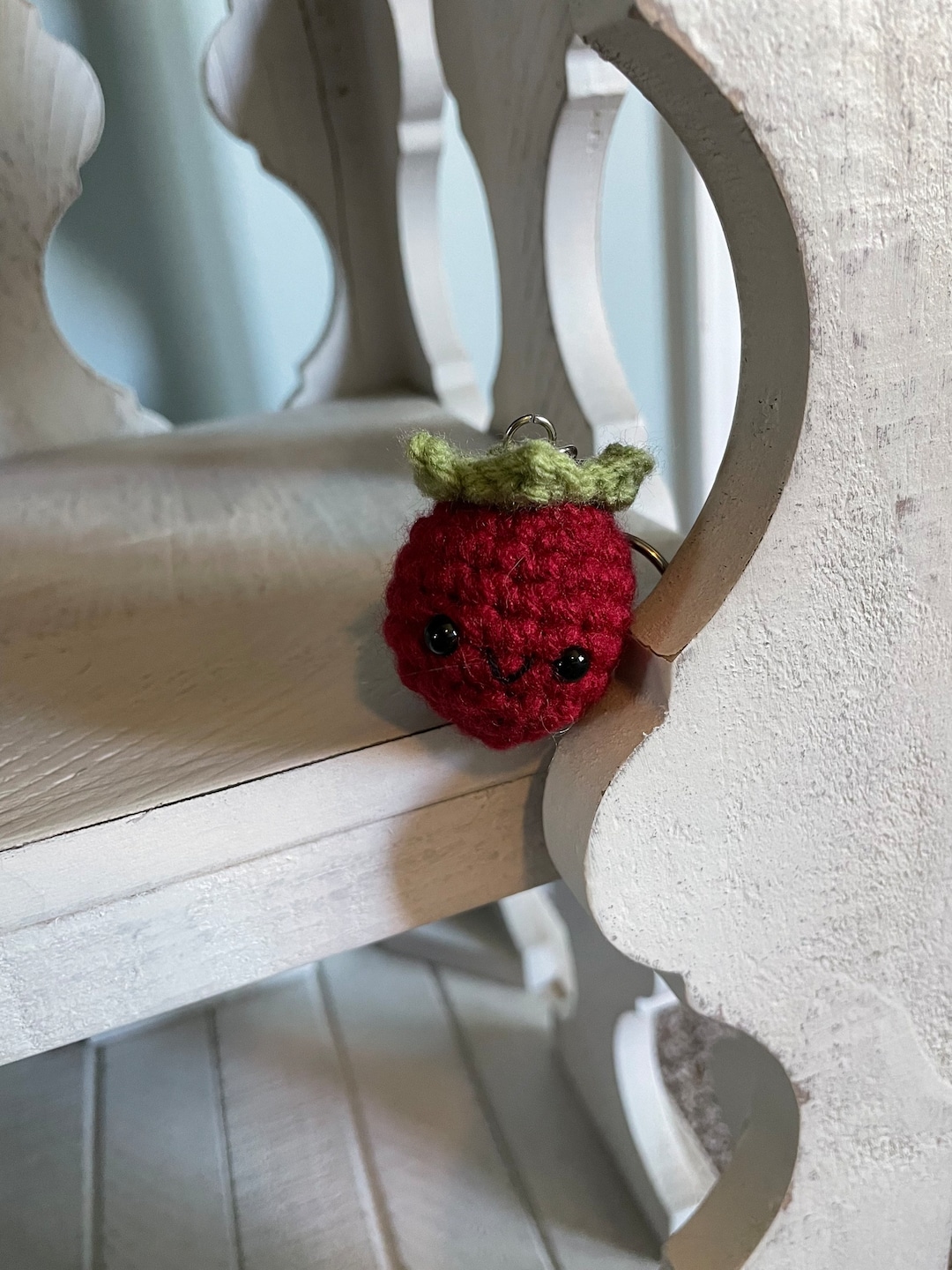 Crochet Cherry Tomato Keychain - Etsy
