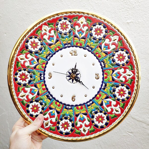 Ceramic Plate Clock - Etsy UK