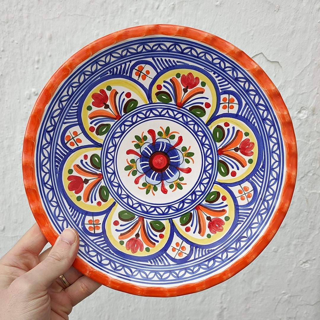 24cm Hand Painted Plate. 10 Various Decorations Hanging Plate Hand ...