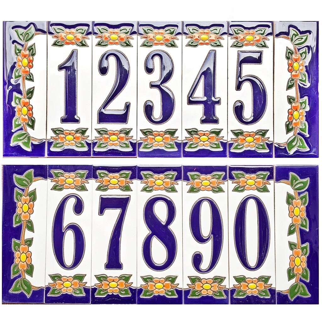 Large Big Ceramic Tile Numbers for Home From Spain Address - Etsy