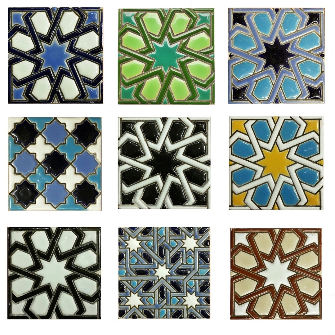 Azulejos de cerámica andaluza 7,5cm 3 , Spanish tiles for DIY ...