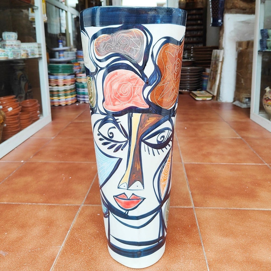 Large Umbrella Stand Bastonero, picassian Style Hand Painted Picasso ...