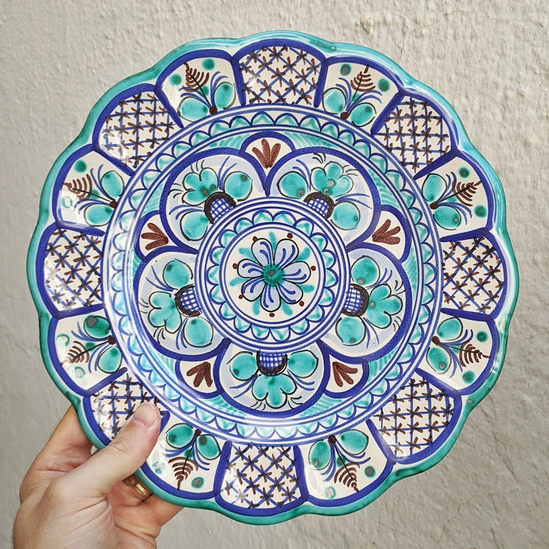 Hand Painted Plate of 30cm. 11.5 Various Decorations - Etsy