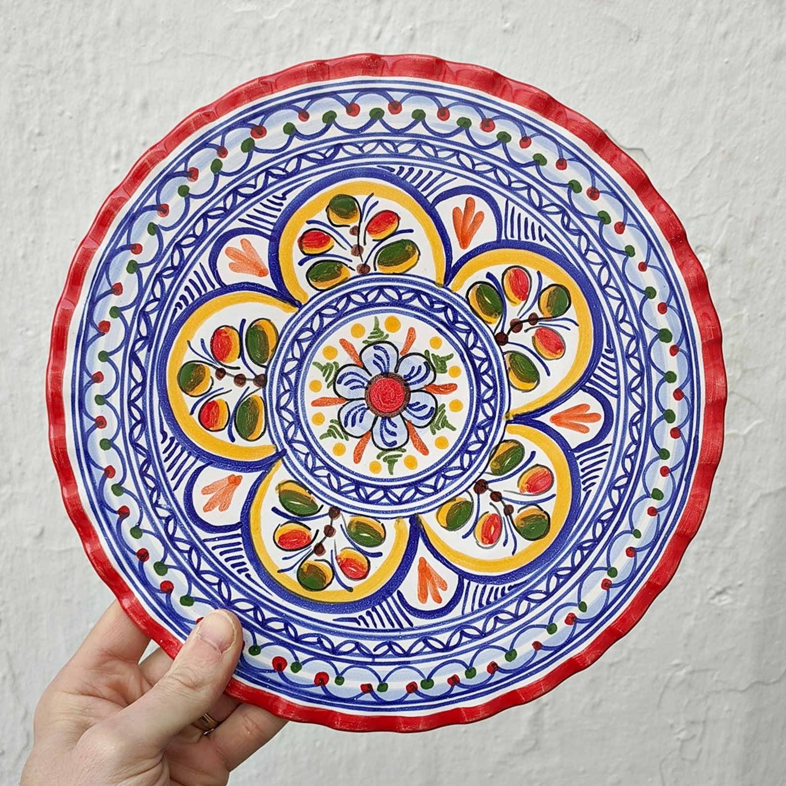 Hand-painted Plate of 24cm. 10 Various Decorations - Etsy