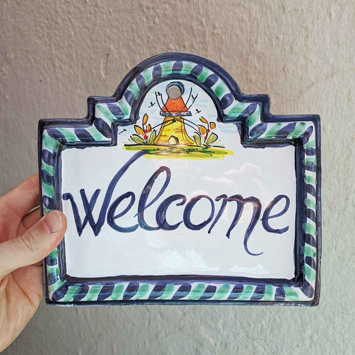 Plaque Traditional Spanish vintage Sign Hand - Etsy