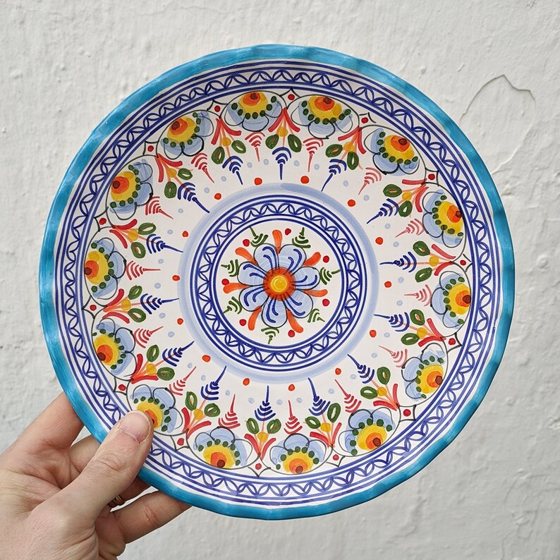 Hand-painted Plate of 24cm. 10 Various Decorations - Etsy
